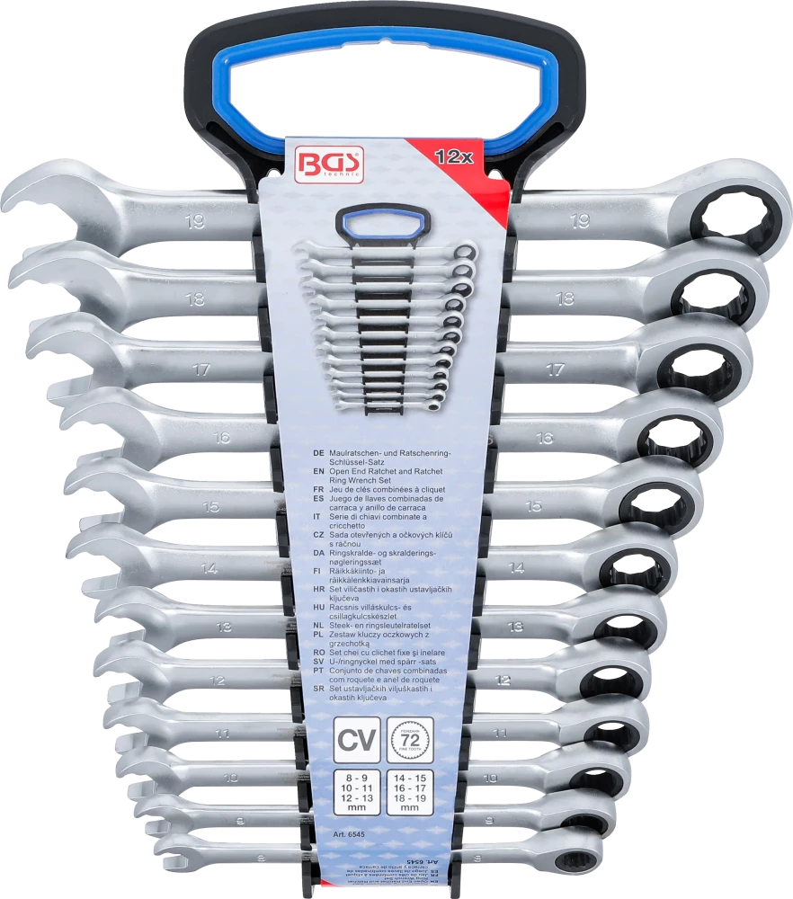 BGS technic | Open End Ratchet and Ratchet Ring Wrench Set | 8 - 19 mm ...