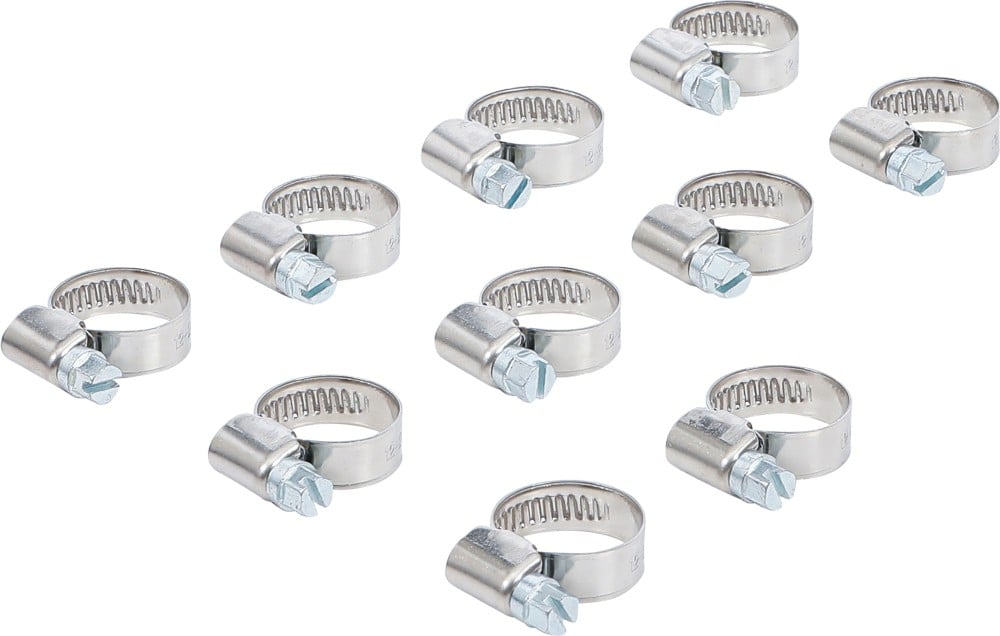 BGS technic | Fascetta stringitubo | acciaio inox | 12 x 20 mm | 10 pz ...