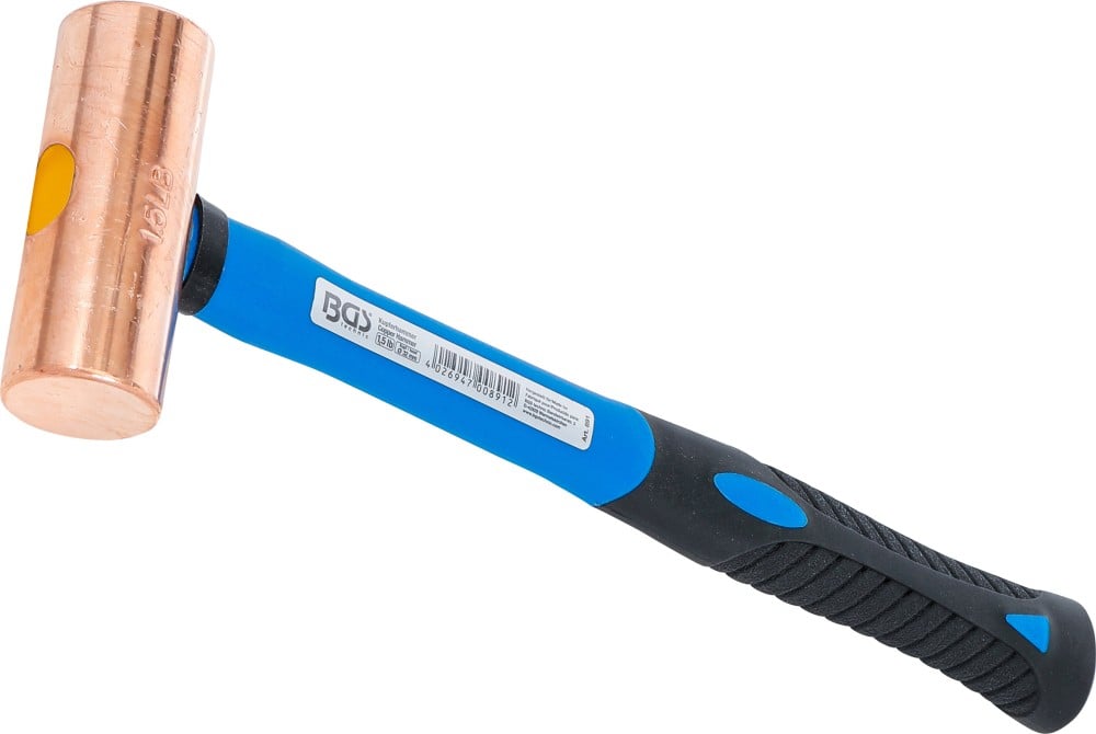 BGS technic | Copper Hammer | Fibreglas Shaft | Ø 32 mm | 680 g (1.5 lb ...
