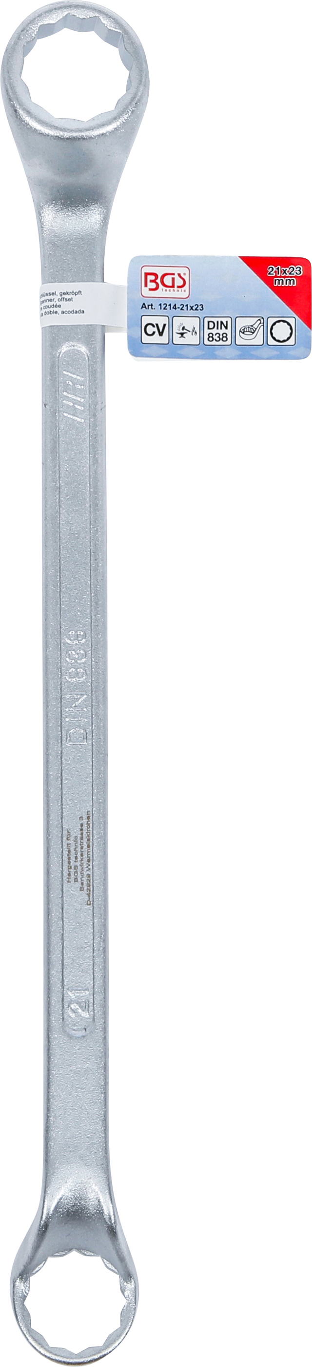 BGS technic | Double Ring Spanner, offset | 21 x 23 mm | purchase online