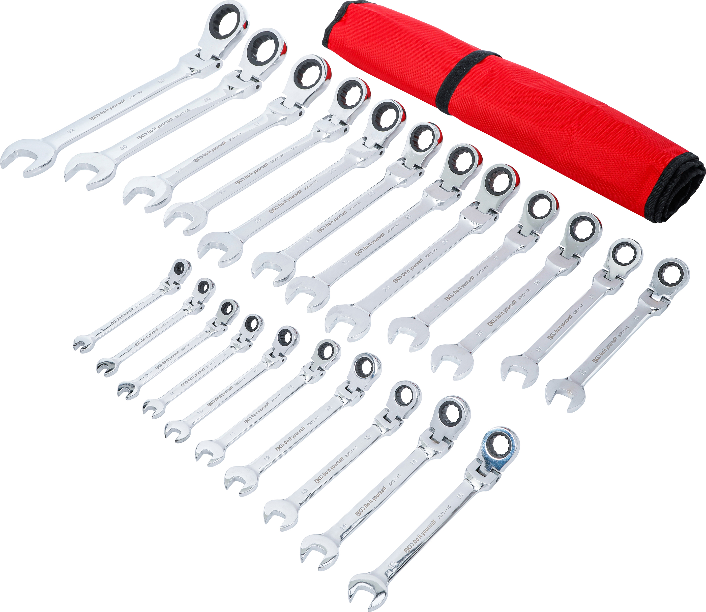 BGS technic | Ratchet Combination Wrench Set | flexible Heads | 6 - 32 ...